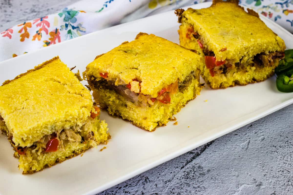 Pulled Pork Stuffed Cornbread - Cook What You Love