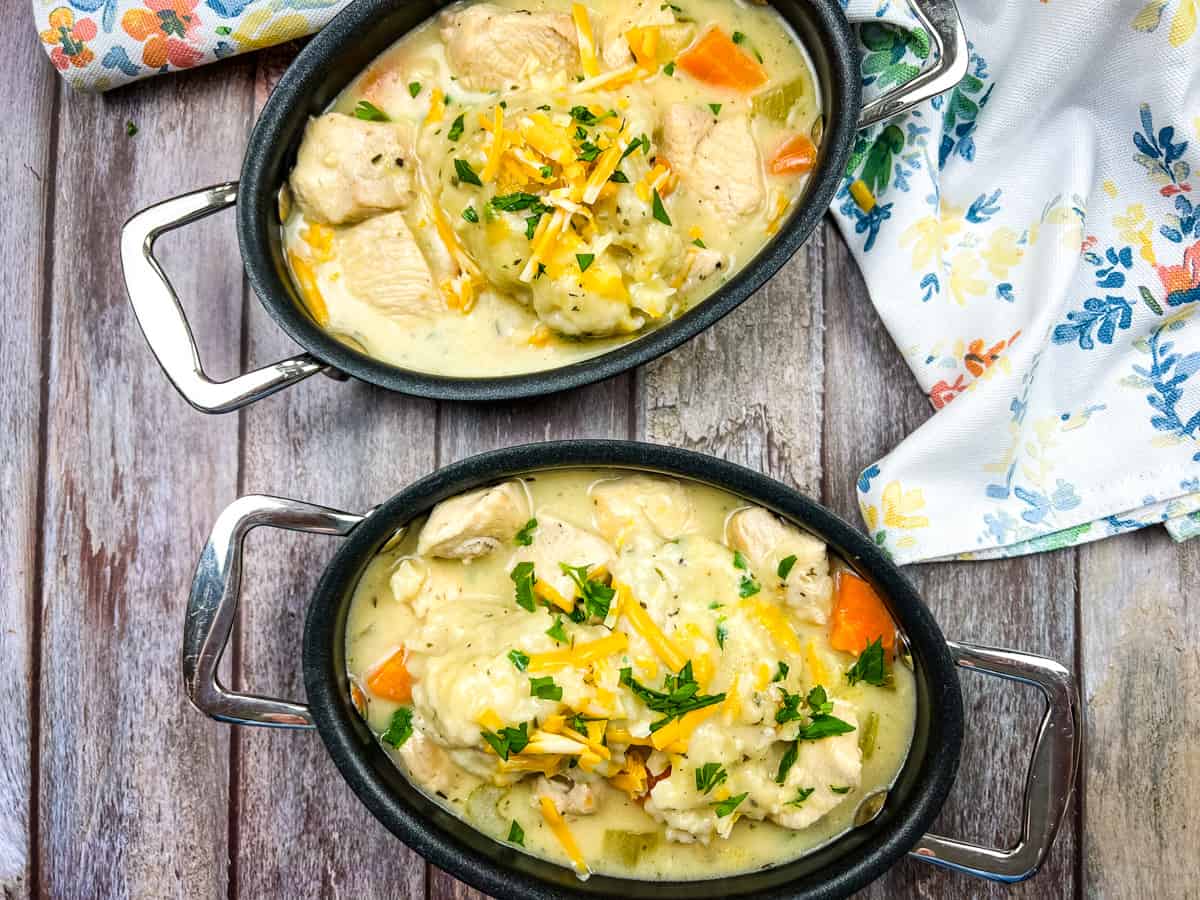 Chicken & Cheddar Dumplings (IP Dutch Oven) - Cook What You Love