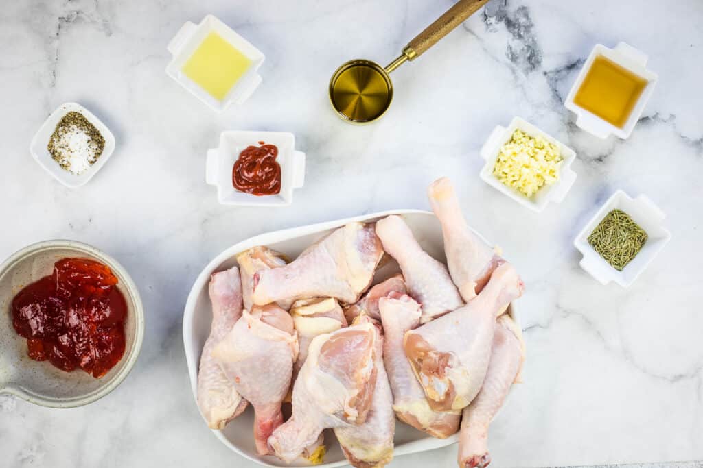 Smoked Chicken Legs with Bourbon Red Pepper Glaze