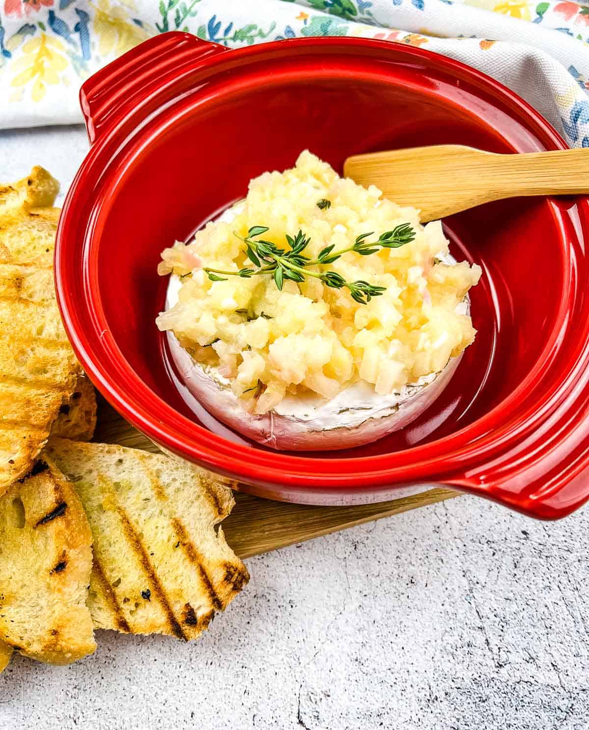 Easy Baked Brie with Apple Ginger Chutney - Cook What You Love