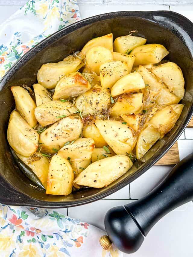 Garlic & Rosemary Braised Potatoes - Cook What You Love
