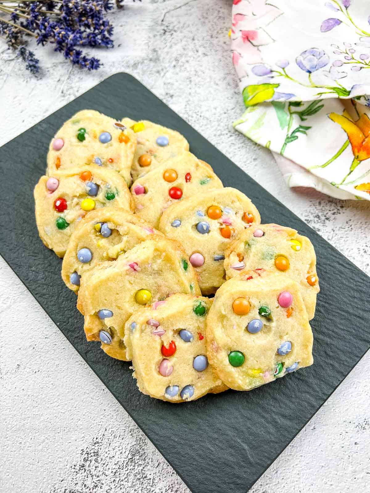 Easter Shortbread Cookies with Mini M&Ms - Cook What You Love