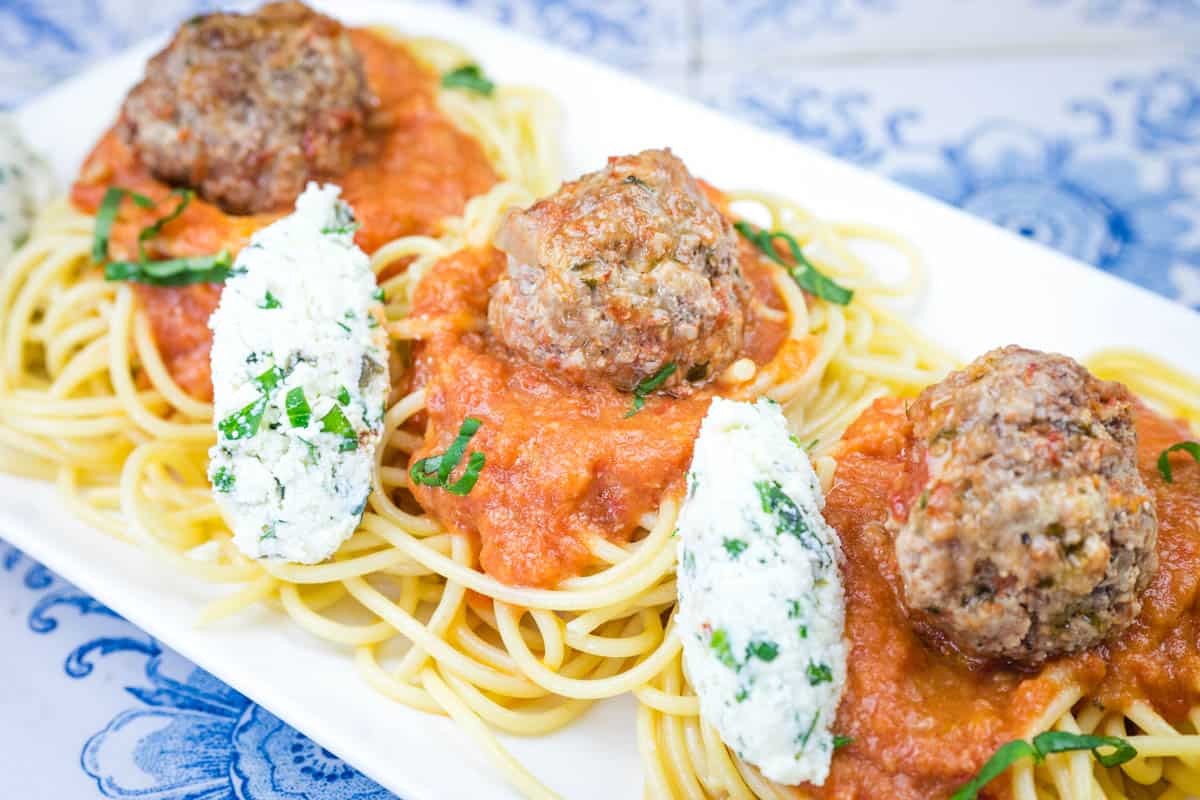 Ricotta Meatballs with Tomato Sauce