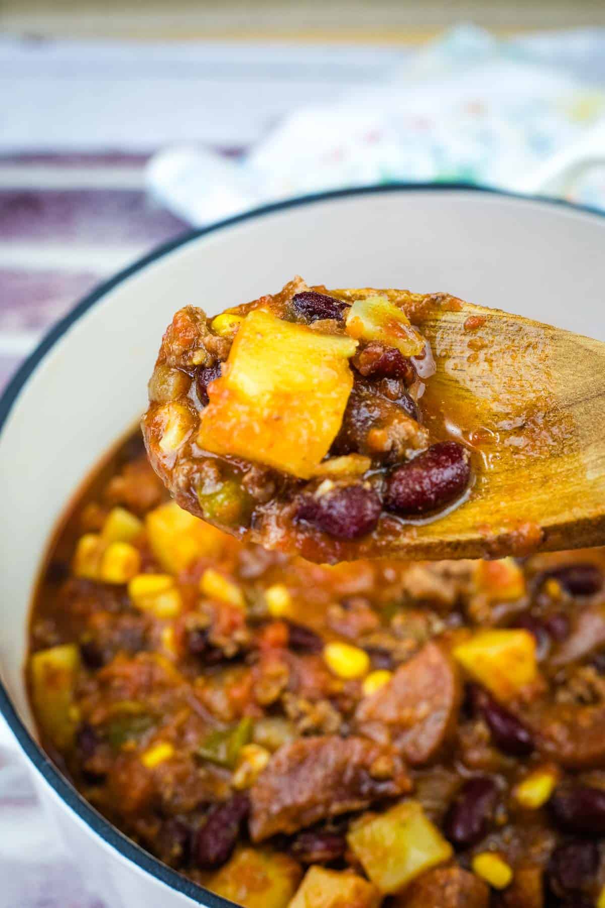 Texas Cowboy Stew in a Dutch Oven